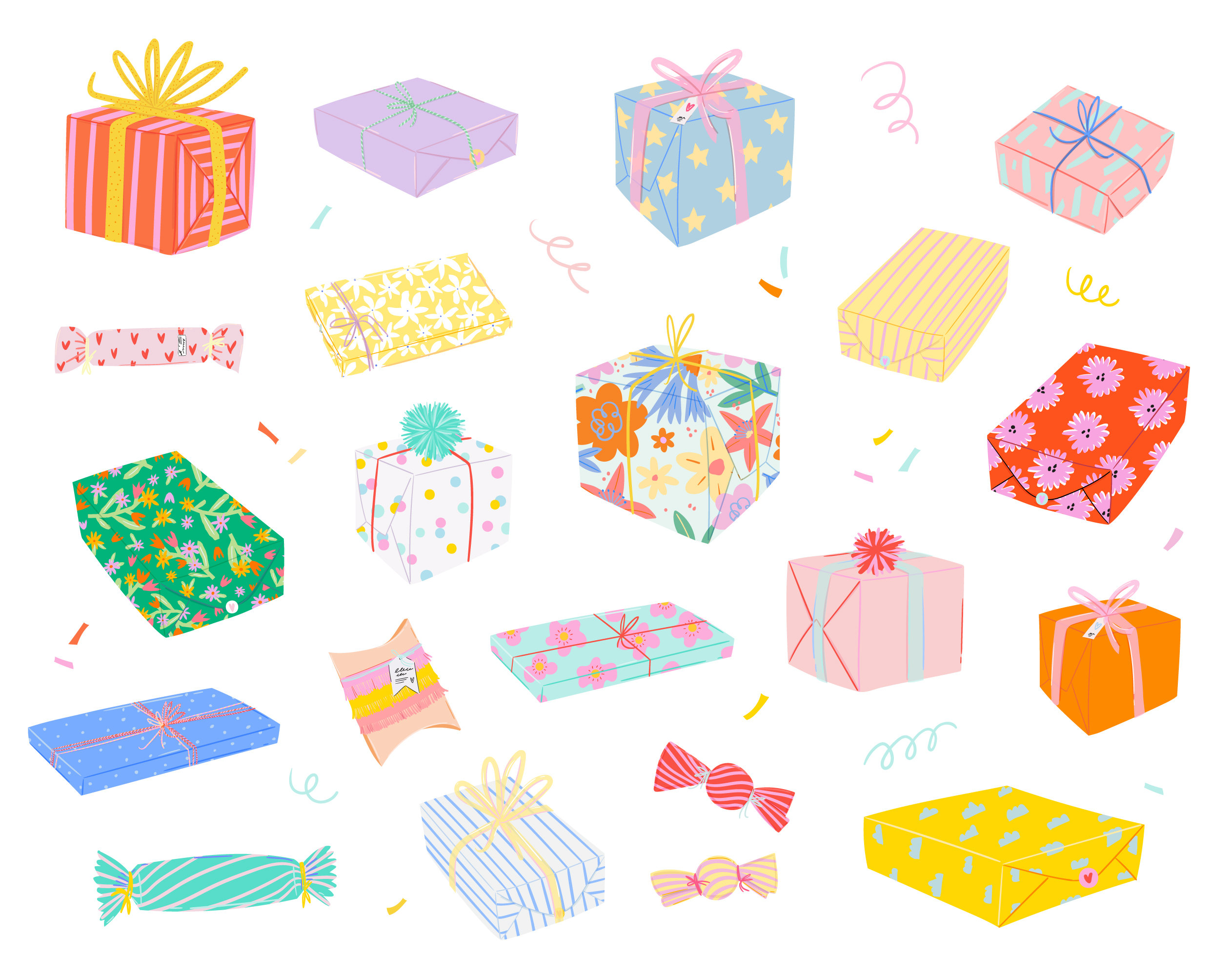 Colorful Presents Clipart for Happy Birthday and Party Celebration ...