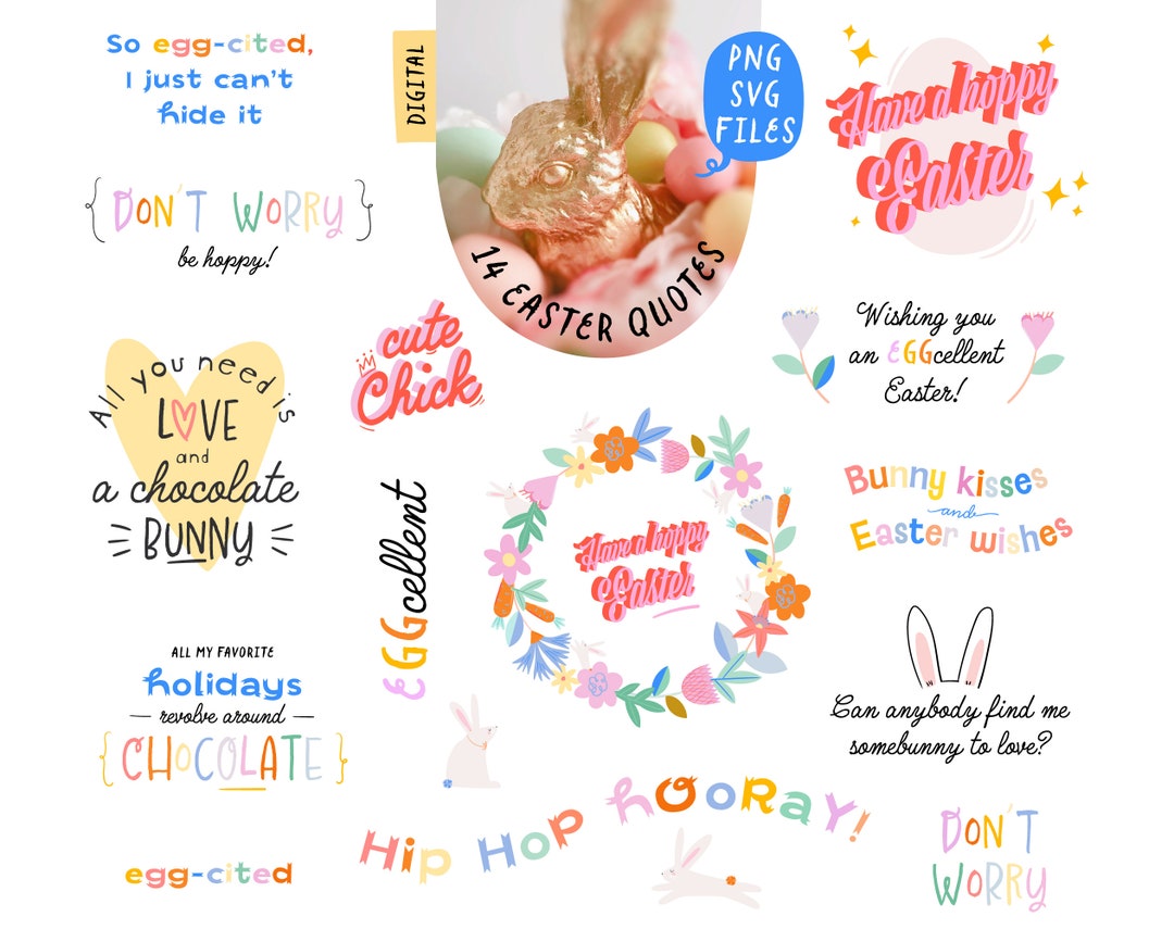 Spring Quotes Clipart, Easter Quotes Insta Easter Captions ...