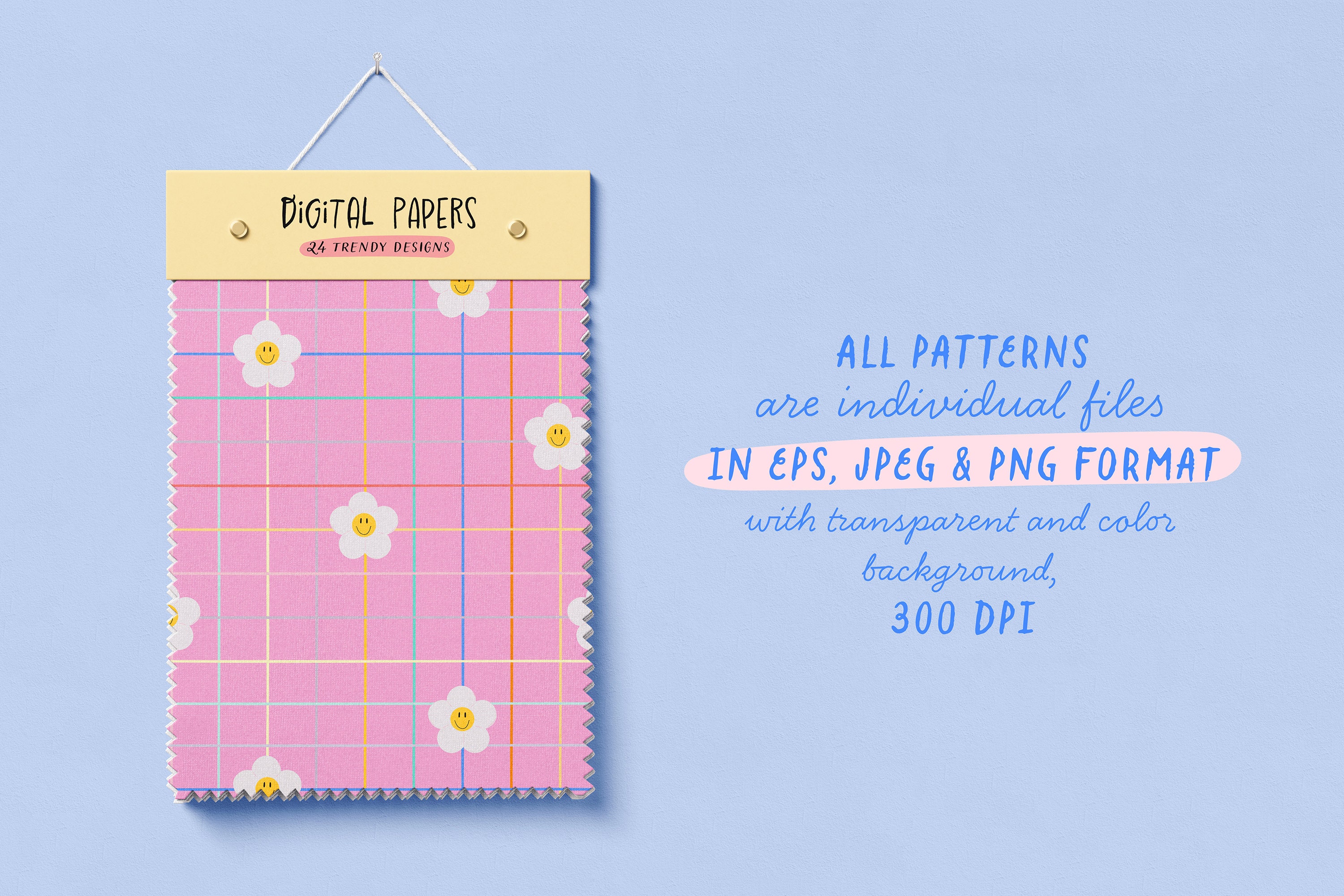 Cute Paper Pack. Digital Seamless Patterns Bundle Abstract Floral ...