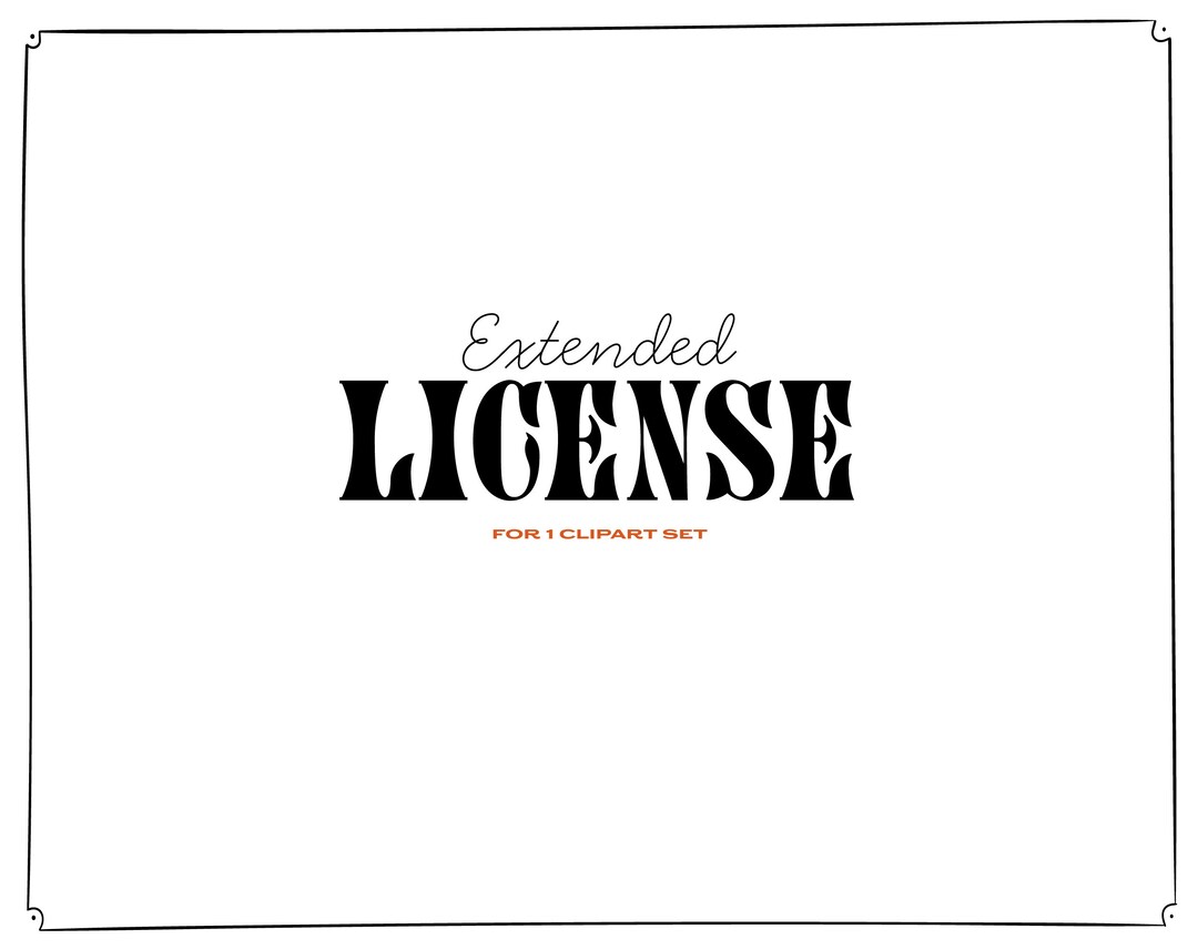 Extended License: for 1 Clipart Set Hand Drawn Digital Clipart From ...