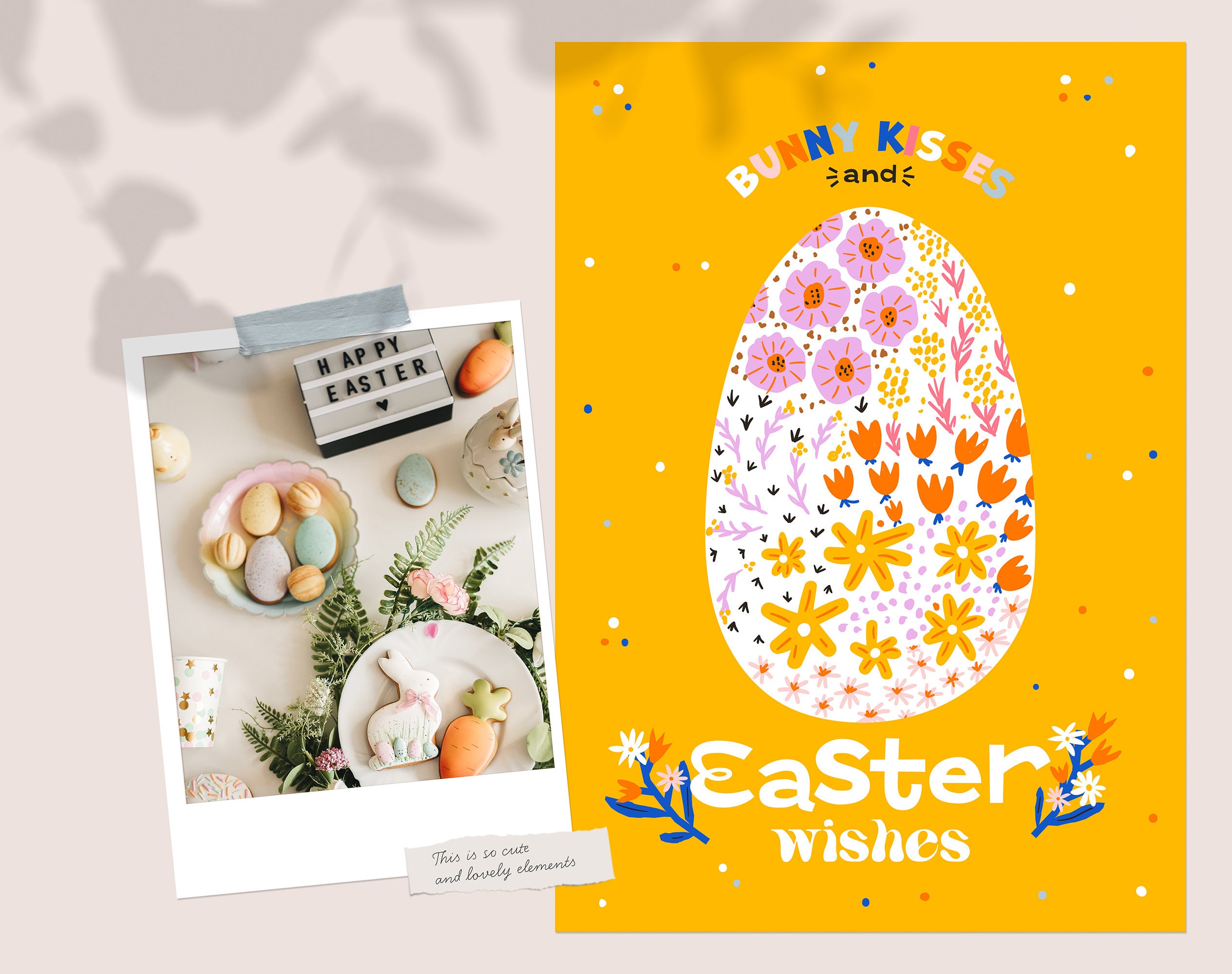 Spring Digital Clipart and Quotes Easter Clipart, Seasonal Flowers ...