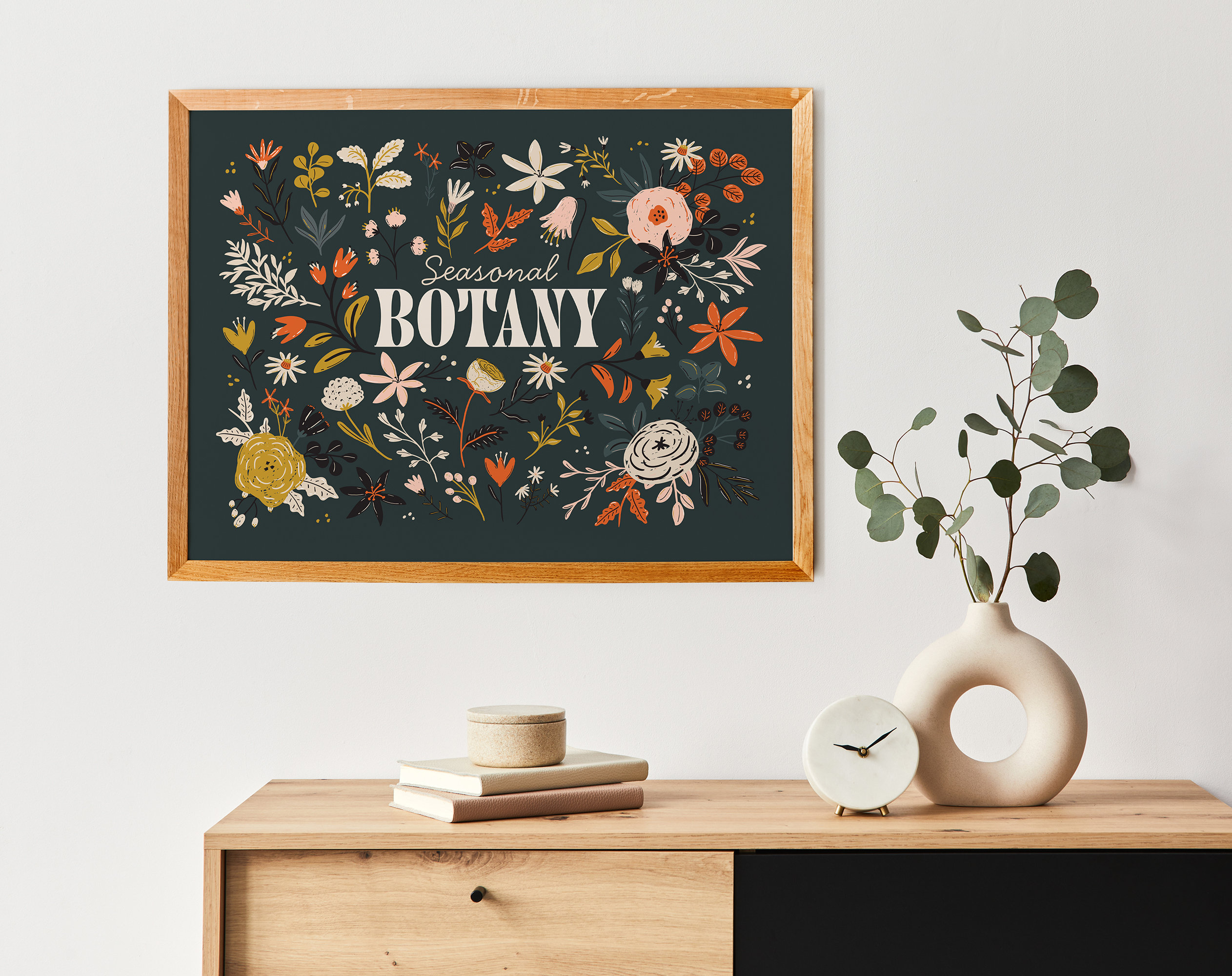 Digital Flowers Clipart PNG Hand Drawn Floral Illustration, Botanical ...