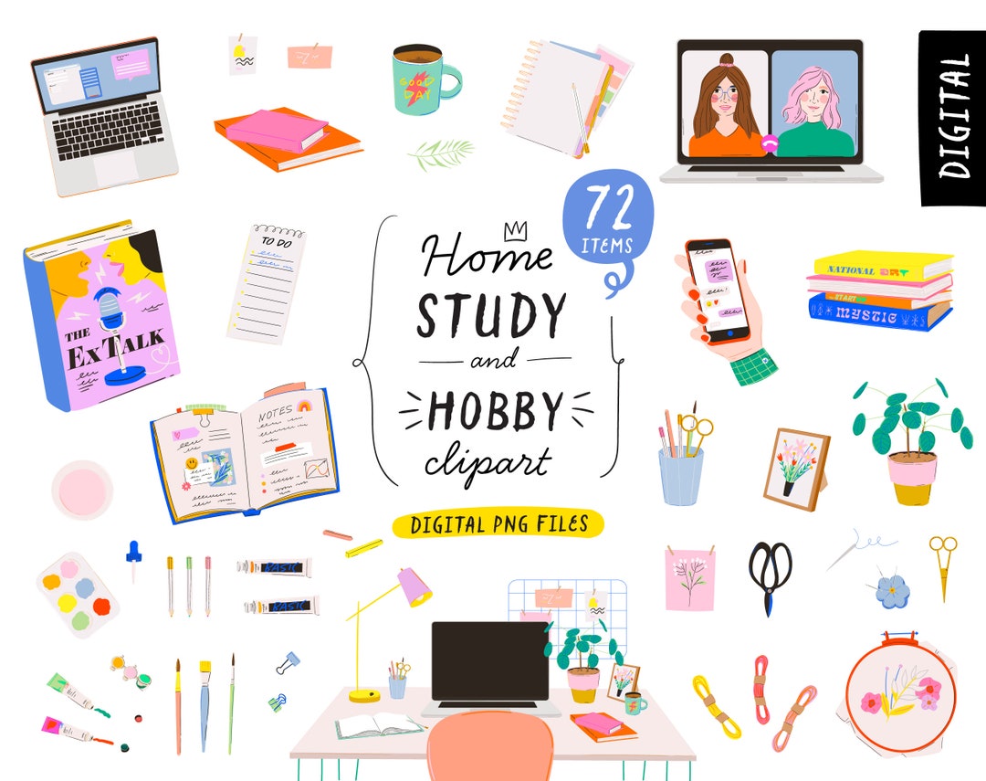 Study Work Business Clipart Digital Goodnotes Stickers Girl - Etsy