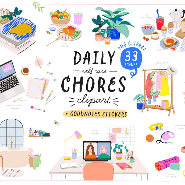 Daily Routine Stickers - Etsy UK
