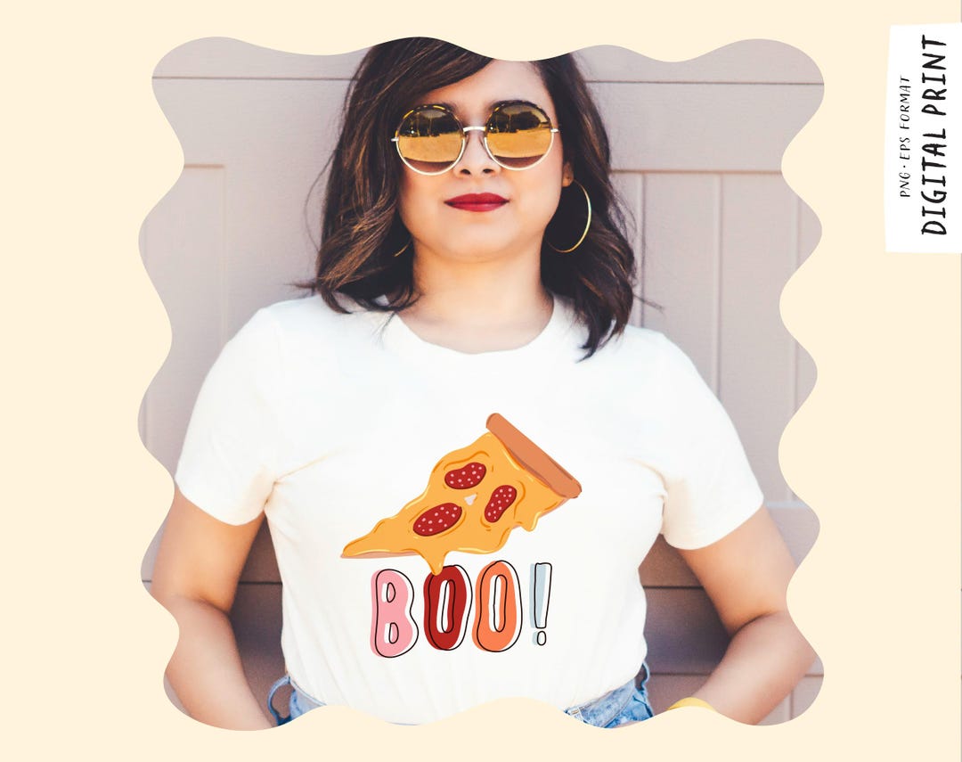 Cute Halloween Pizza Clipart, Retro 90s Slasher Pizza, Ghost PNG Pastel ...