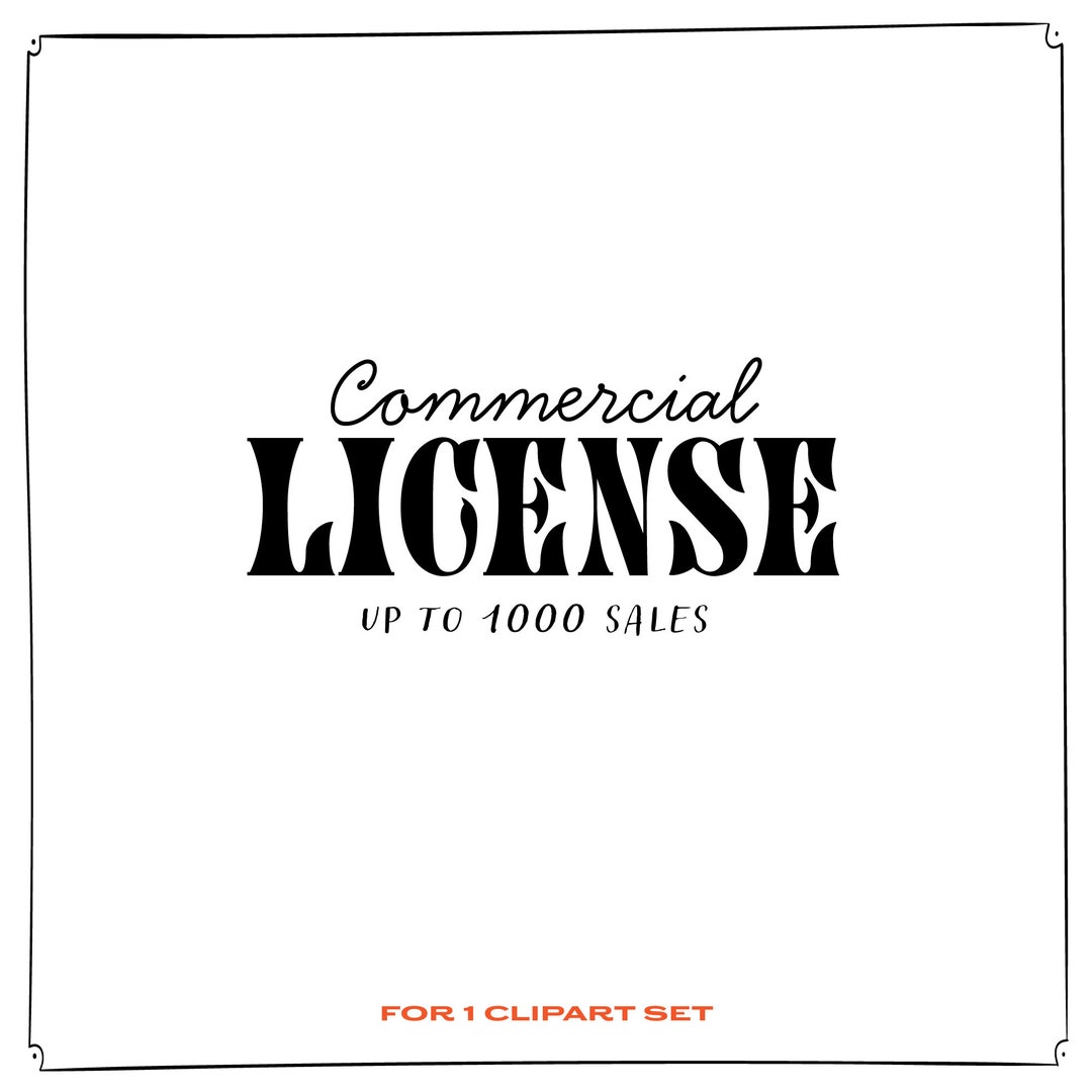Commercial License: for 1 Clipart Set - Hand Drawn Digital Clipart From ...
