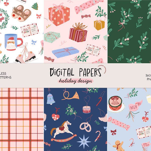 Christmas Seamless Pattern - Etsy