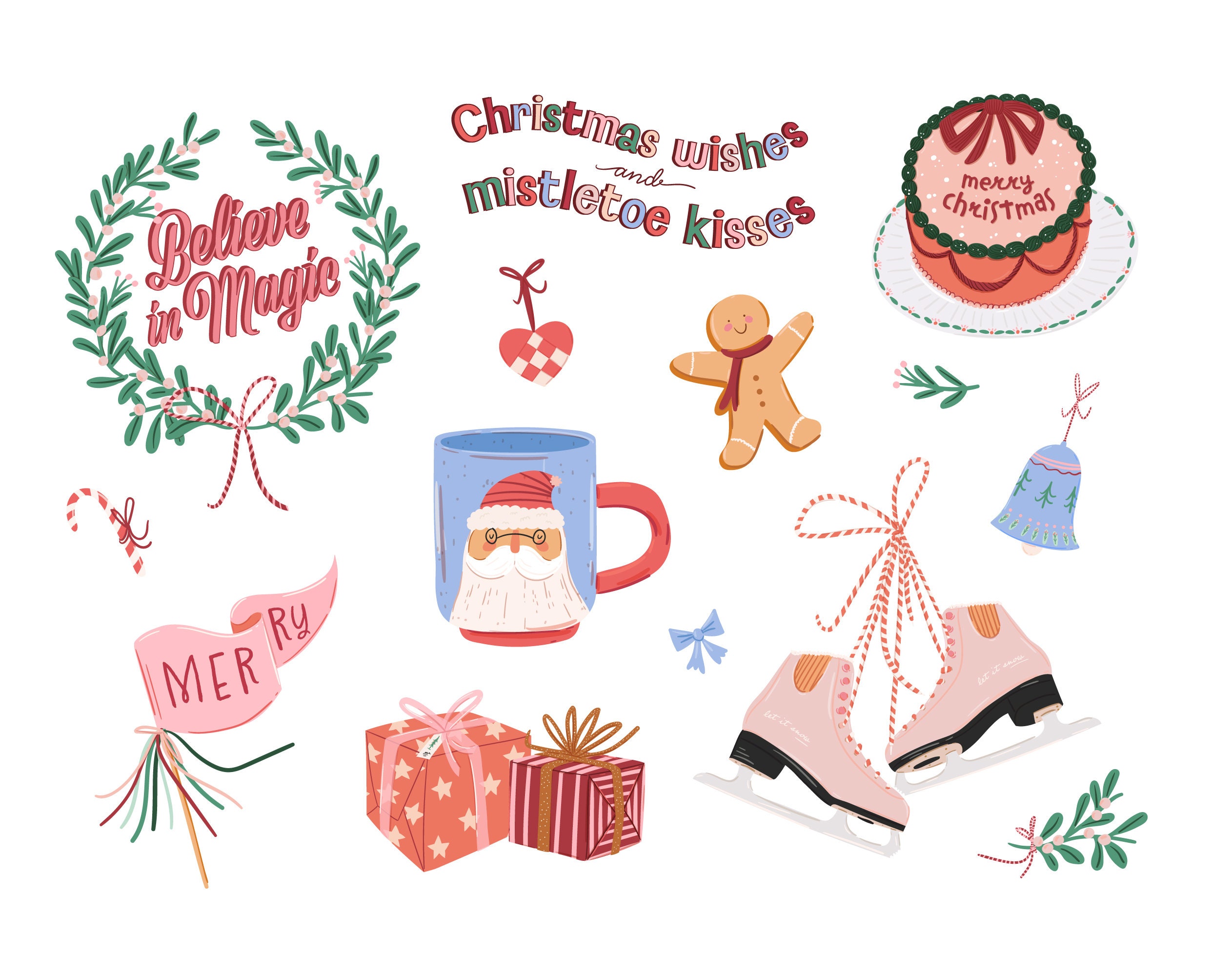 Winter Clipart Holiday Christmas Clip Art Christmas Tree Illustration ...