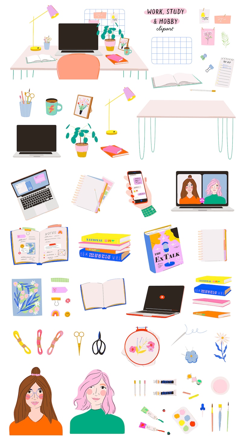 Daily Routine Clipart, Self Care Bucket List. Lifestyle Everyday Chores ...