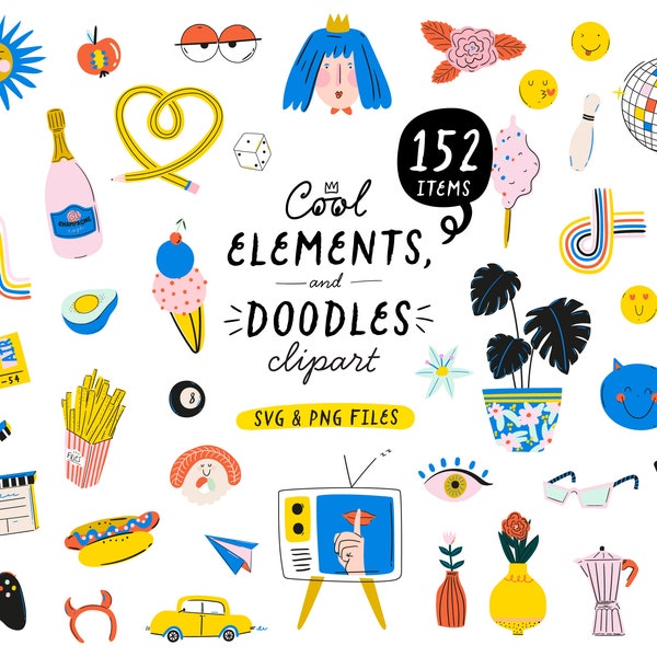 Hand Drawn Stickers - Etsy