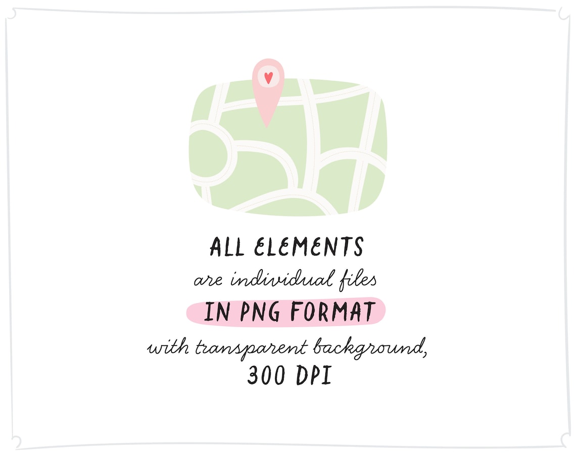 Digital Map Creator Elements for DIY Projects Hand-drawn Road Maps ...