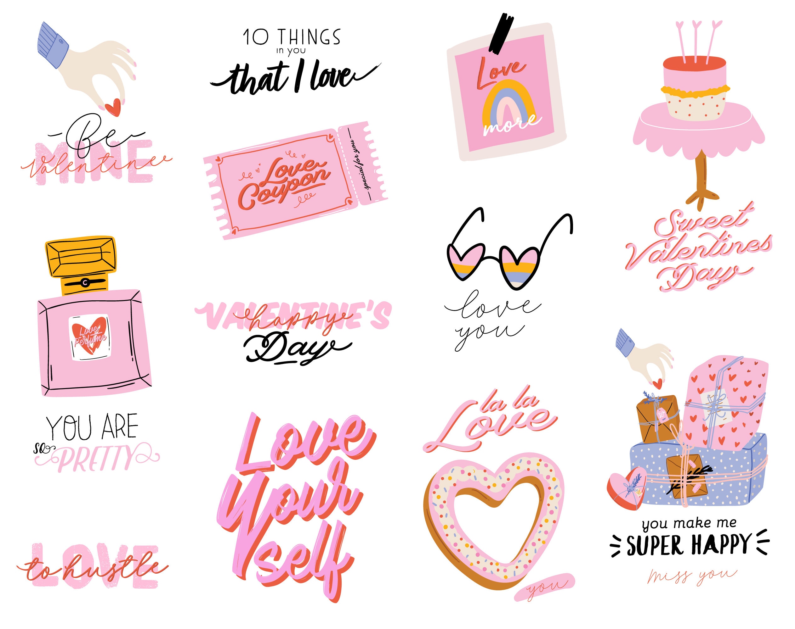 Valentines Day Quotes Clipart, Love Saying, Valentines Day Lettering ...