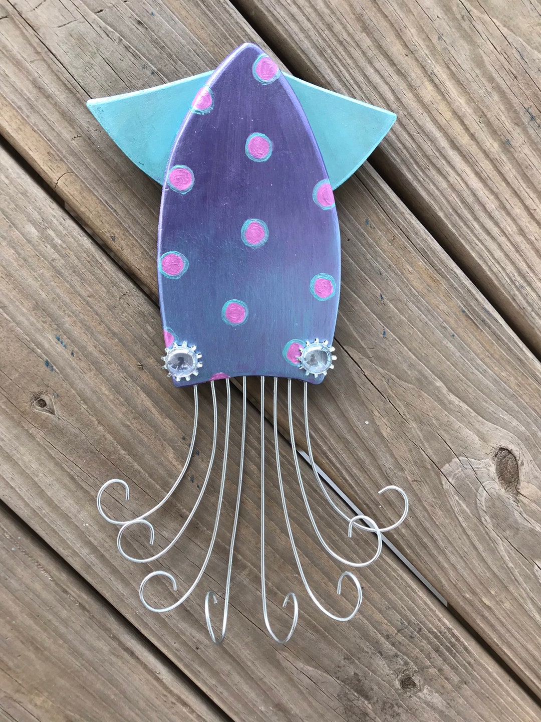 Wooden Squid Wall Artsquid Wall Art Ocean Art Beachy Decor - Etsy