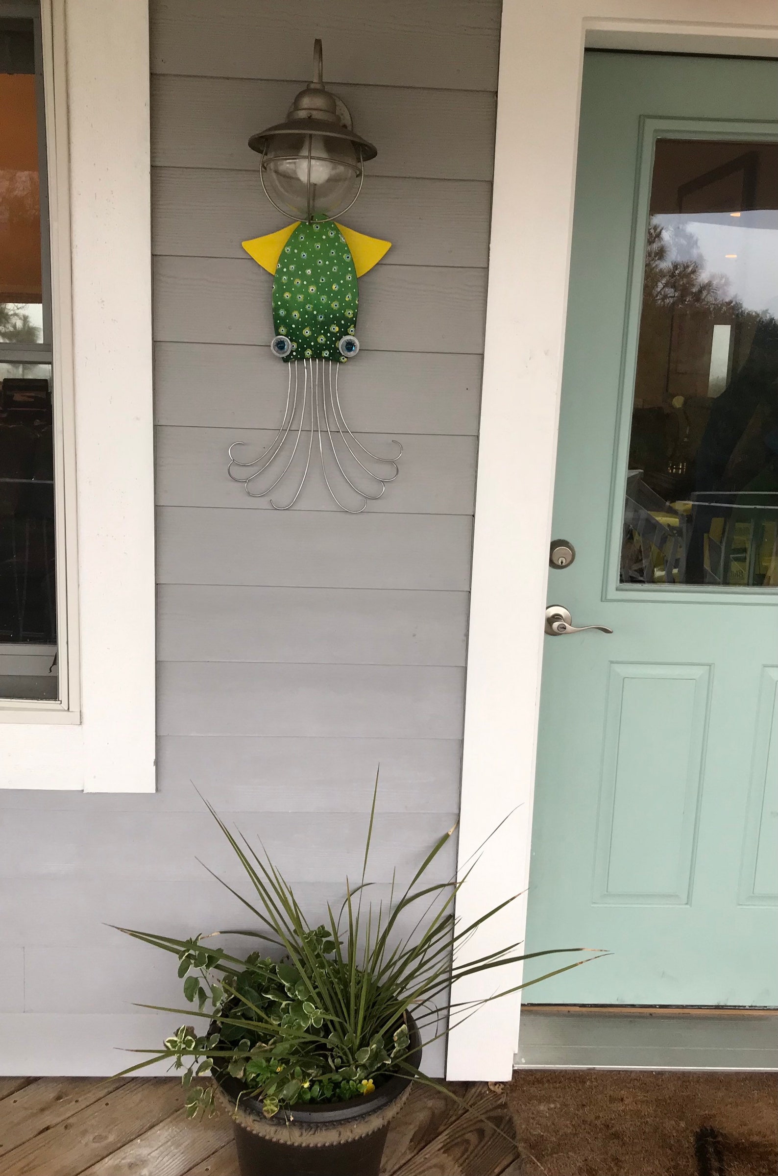 Wooden Squid Wall Art Painted Wood and Metal Squid. Coastal - Etsy