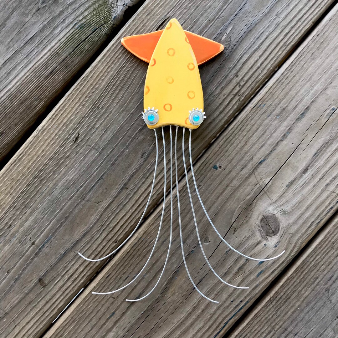 Wooden Mini Squid Wall Art, Mini Squid Wall Art, Ocean Art, Beachy ...