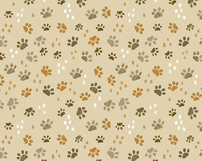 Cat Paw Print Fabric, Brown Paw Print, Cat Fabric, Timeless Treasures ...