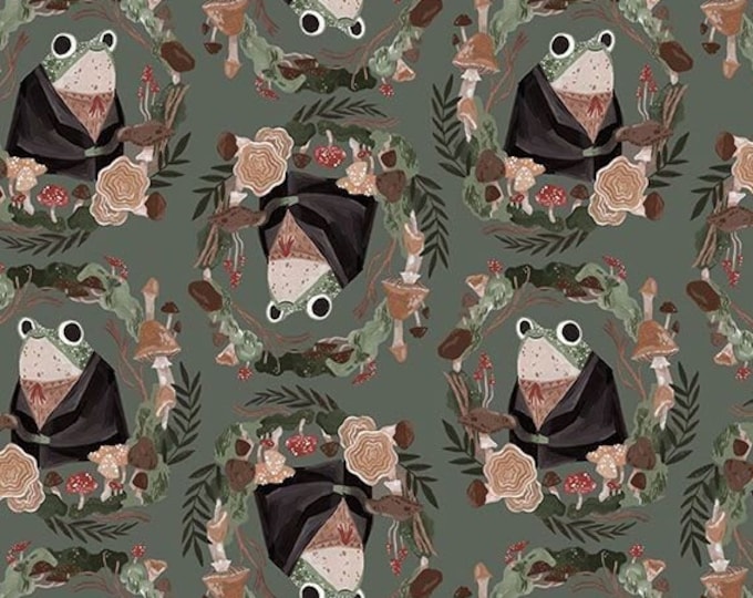 Frog Fabric, Goblincore, Dear Stella, Digital Print, 100% Cotton ...