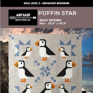 Puffin Star Quilt Pattern, Art East Quilting Co, AEPS0323 - Etsy
