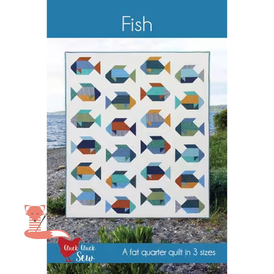 Fish Quilt Fabric Pattern, Cluck Cluck Sew, CCS229 - Etsy
