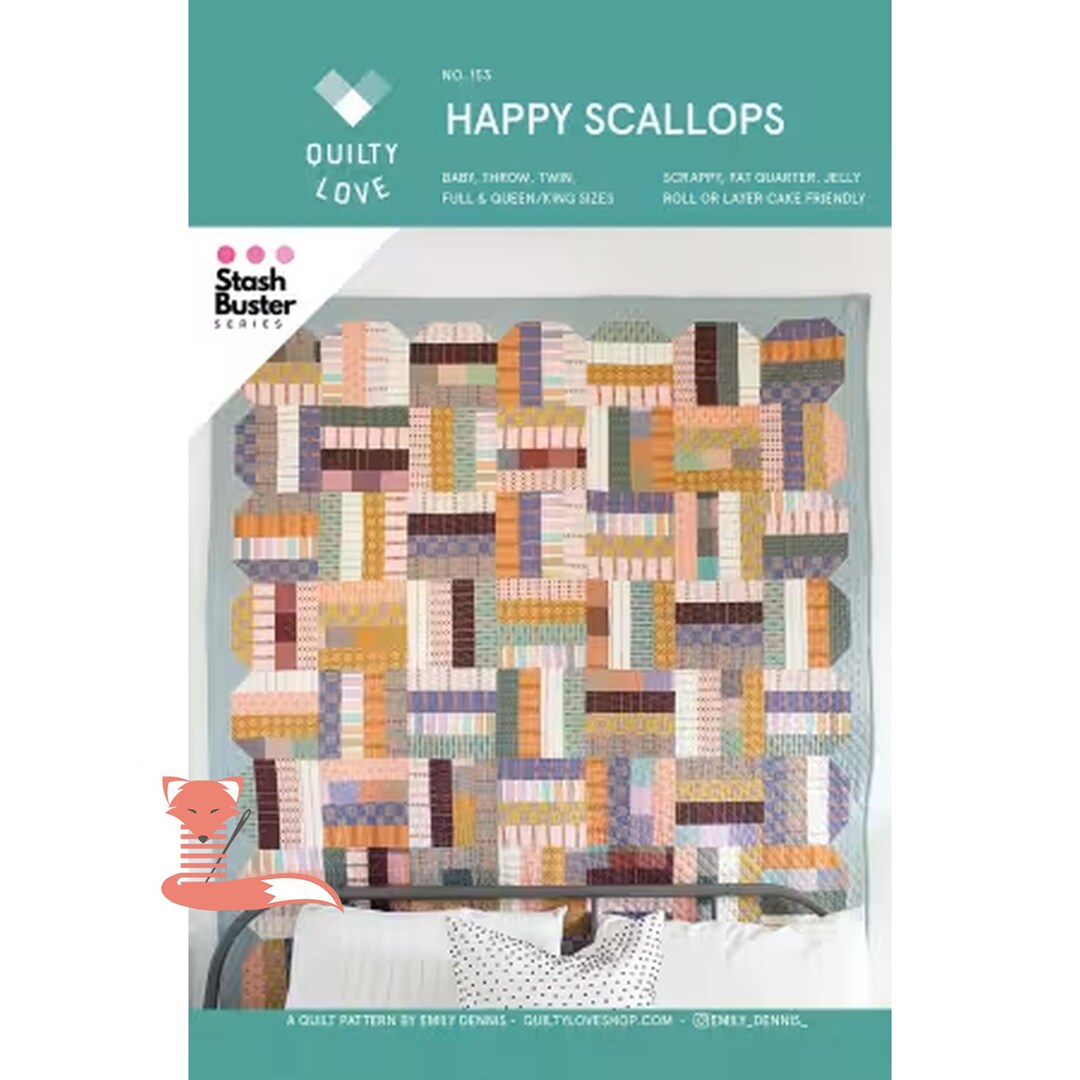 Happy Scallops Quilt Pattern, Quilty Love, Emily Dennis, #153 - Etsy