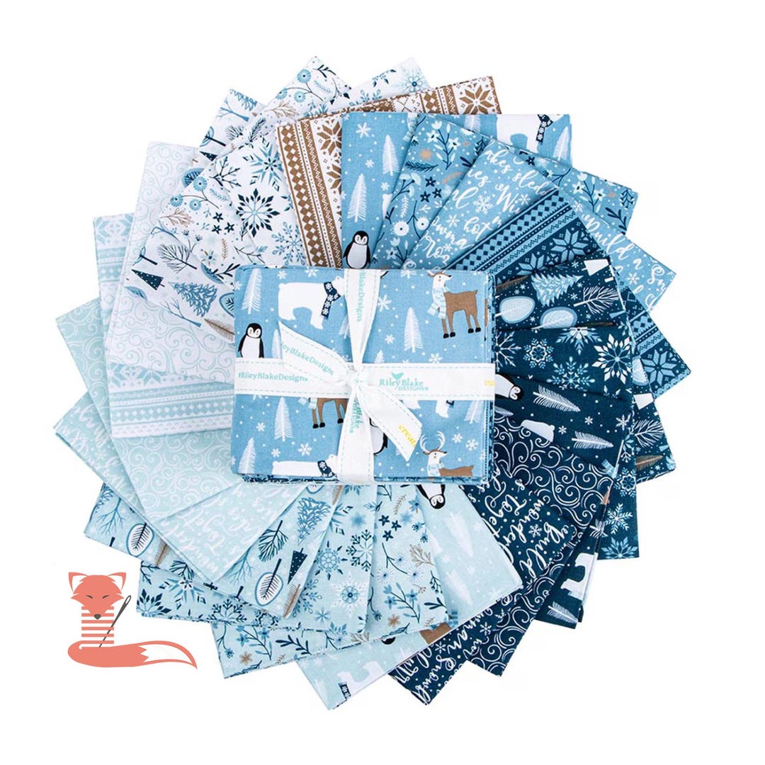 Winter Magic Fat Quarter 21pc Bundle Fabric, Riley Blake Designs, 100% ...