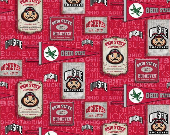 Ohio State University Fabric, NCAA Ohio, Sykel Enterprises, 100% Woven ...