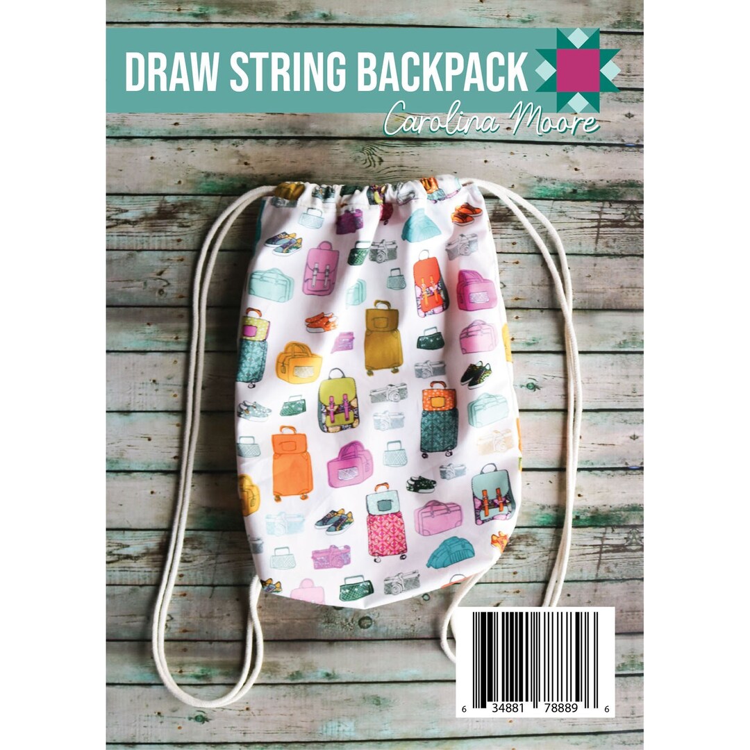 Draw String Backpack Pattern Card, Carolina Moore - Etsy