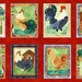 Farm Raised Rooster Blocks, 24x44, Henry Glass Fabrics, Woven Cotton ...