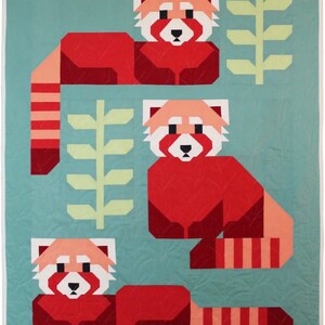 Red Pandas Quilt Pattern, Art East Quilting Co, AERP0322 - Etsy