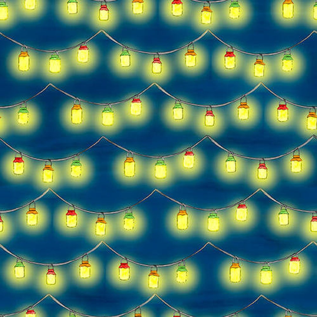 String Lights on Dark Blue Fabric, Glow in the Dark, Hanging With My ...