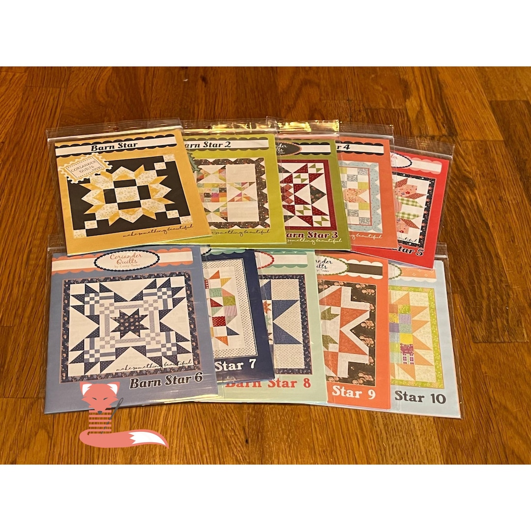 Barn Star Pattern Bundle 1-10, Corey Yoder, Coriander Quilts, Wall ...