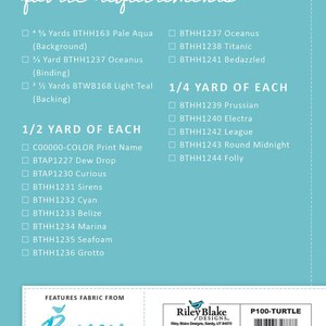 Turtle Migration, Bluebird Patterns, Riley Blake Designs, Bayou Blues ...