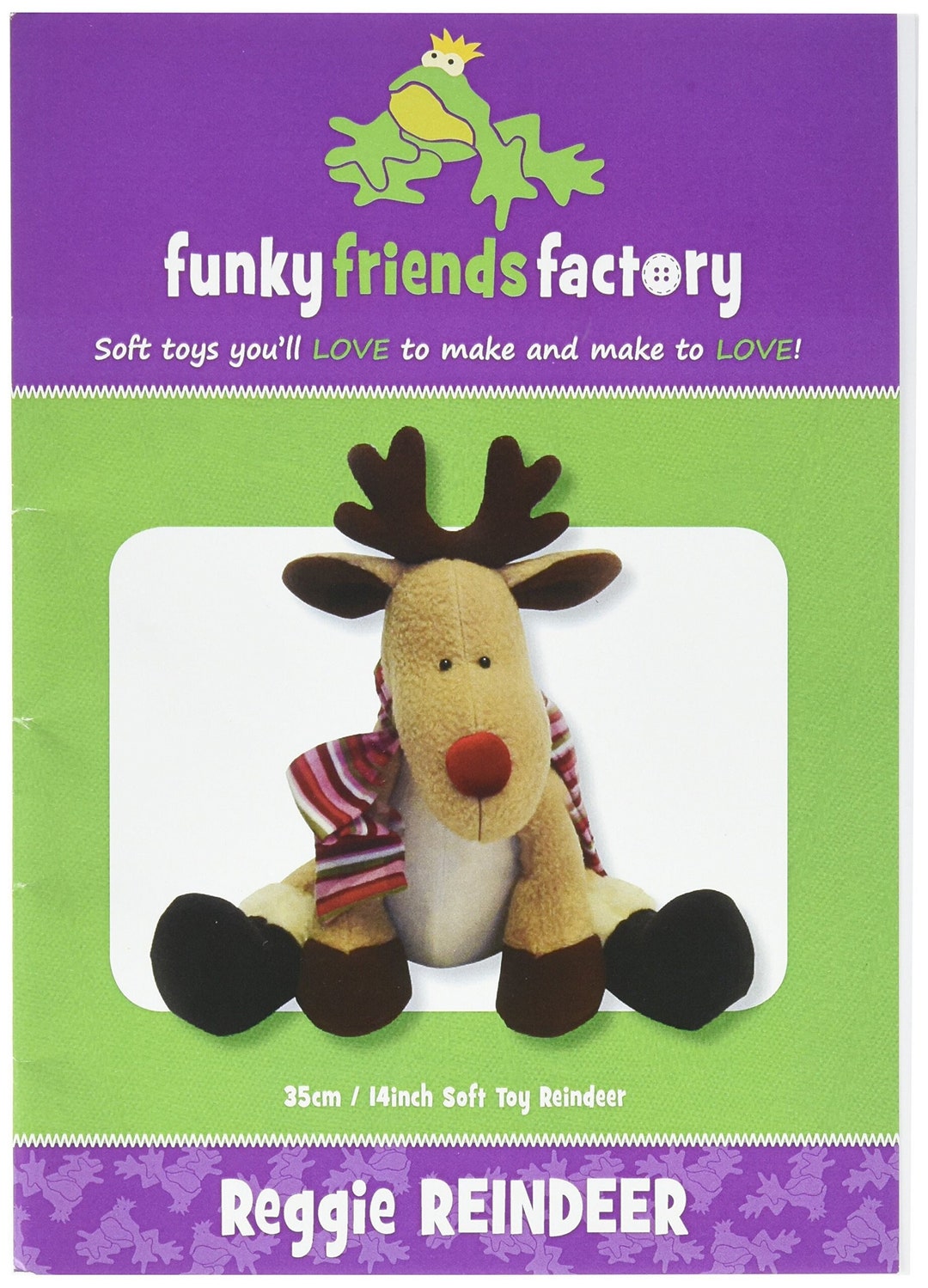 Reggie Reindeer Pattern, Funky Friends Factory, Soft Toy Pattern - Etsy
