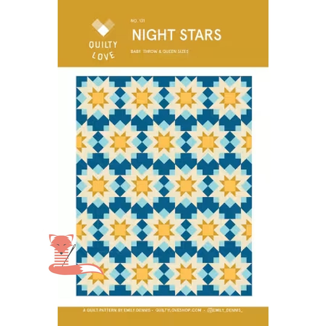 Night Stars Quilt Pattern, Quilty Love, Emily Dennis, #131 - Etsy