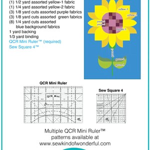 Posh Sunflower Quilt Pattern, Digital PDF Pattern, Sew Kind of ...