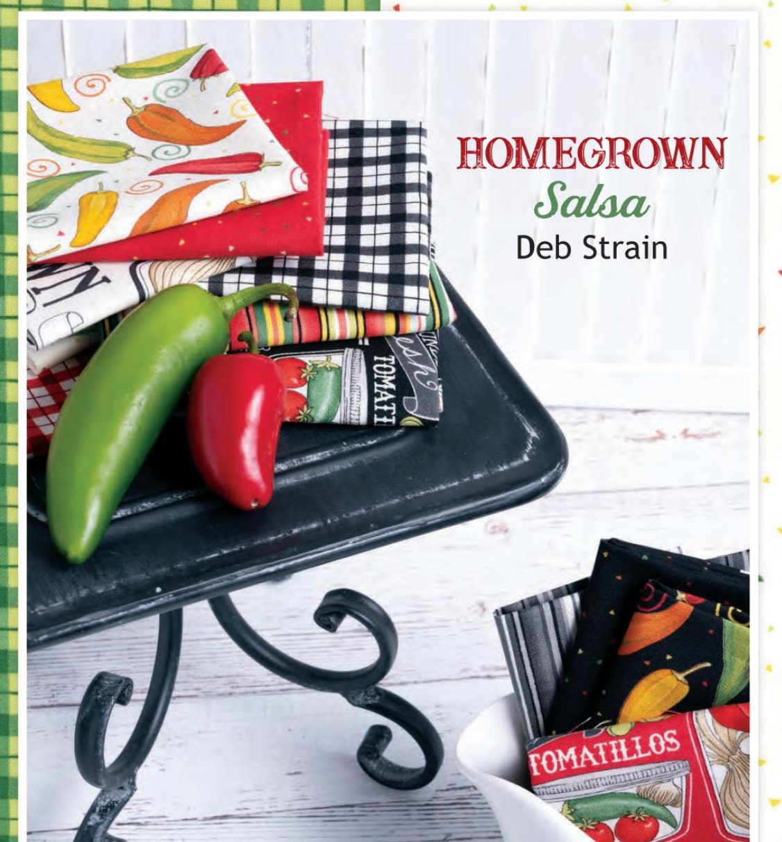 Homegrown Salsa Multi Blue Stripes Fabric, Homegrown Salsa, Moda ...