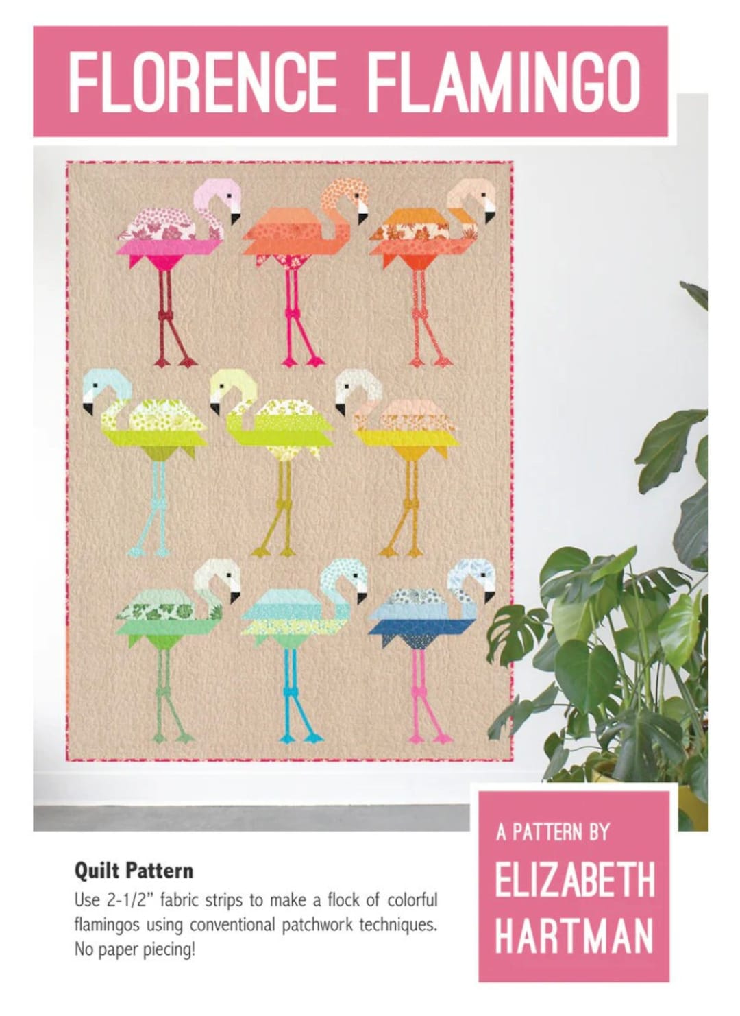 Florence Flamingo Quilt Pattern by Elizabeth Hartman - Etsy