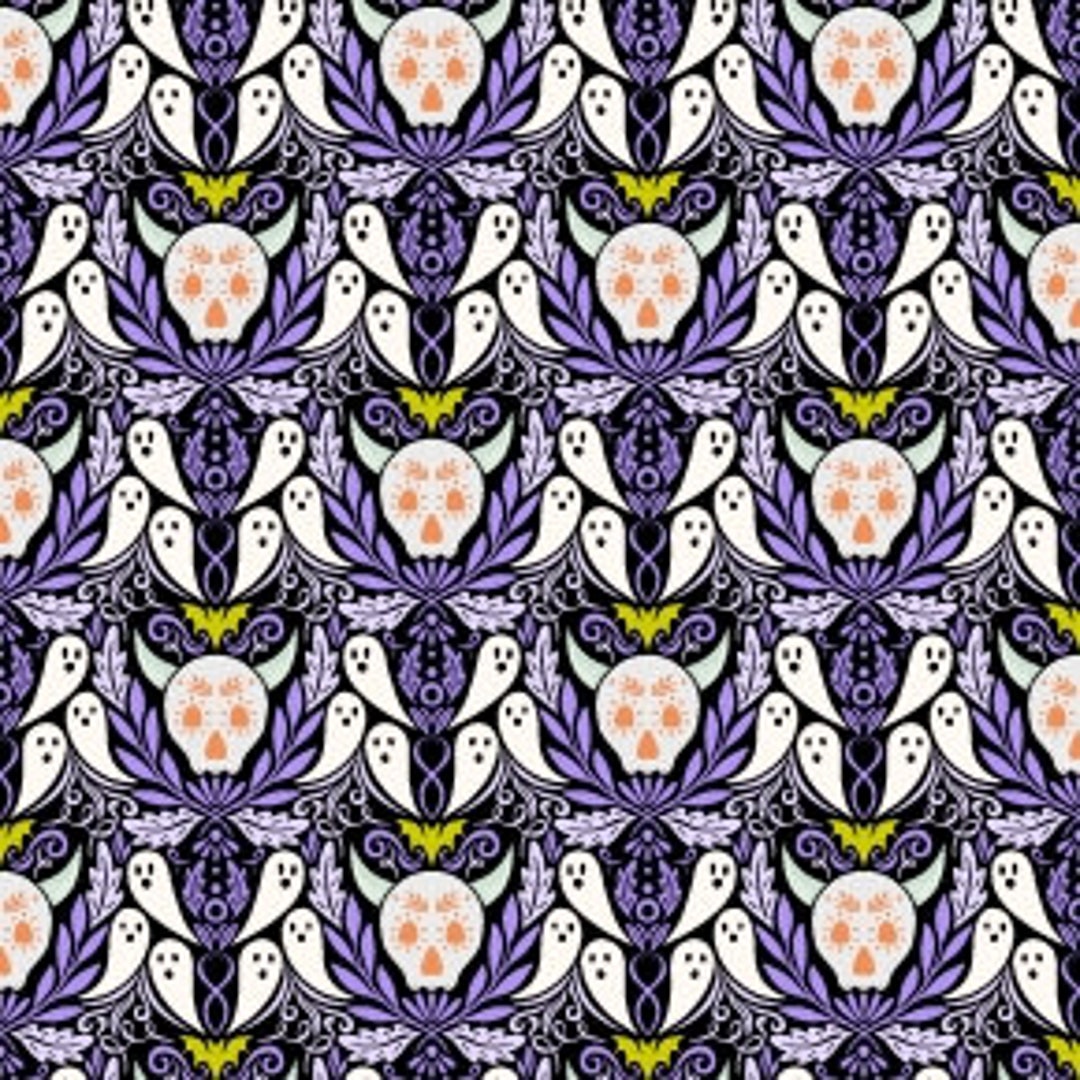 Ghosties & Ghoulies Wicked Fun Pearlescent Fabric, School of Magic ...