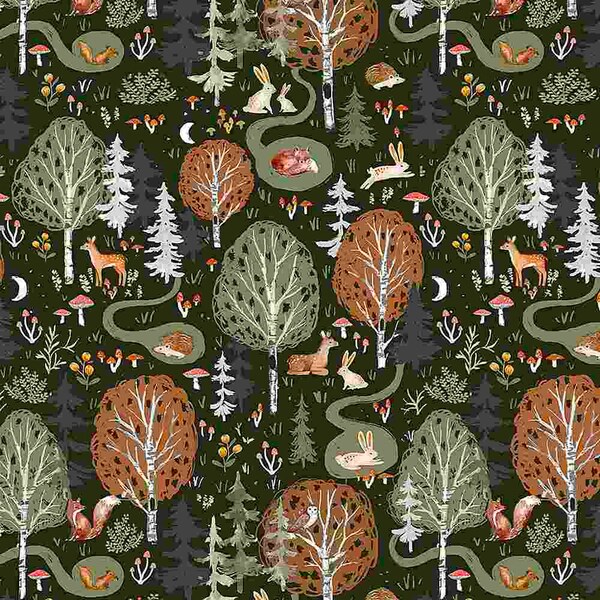 Woodland Fabric - Etsy