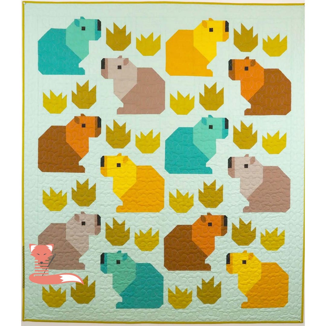 Capybara Club Quilt Kit, Elizabeth Hartman, Moda Fabrics - Etsy