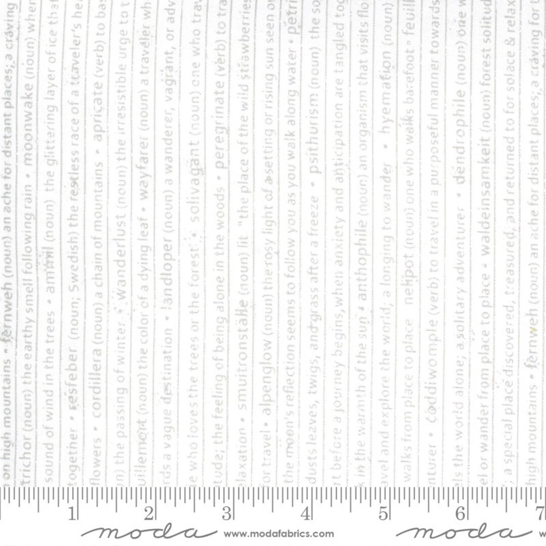 Camping Text Word Fabric, Smoke Rust Ash, Moda Fabrics, 100% Cotton ...