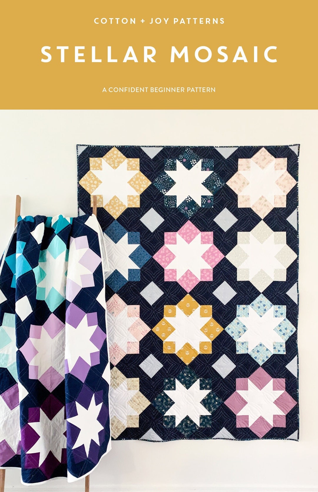Stellar Mosaic Quilt Pattern, Cotton and Joy Patterns, CJ107 - Etsy