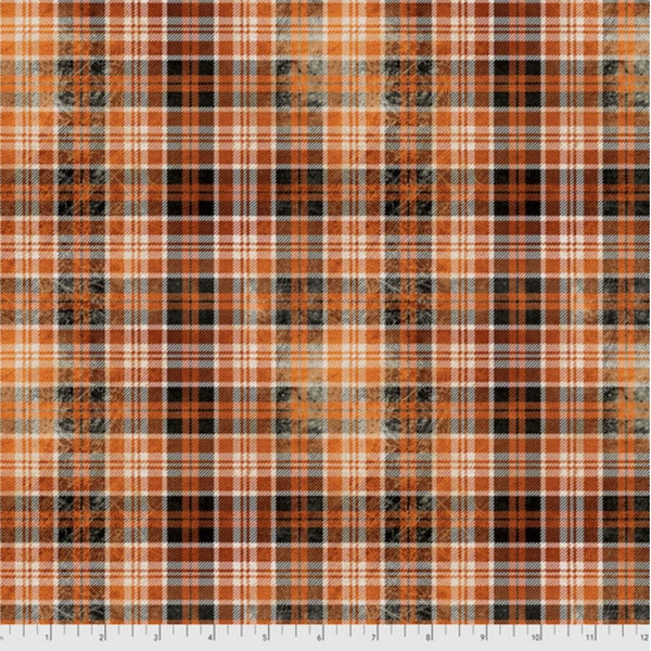 Orange Plaid Fabric - Etsy