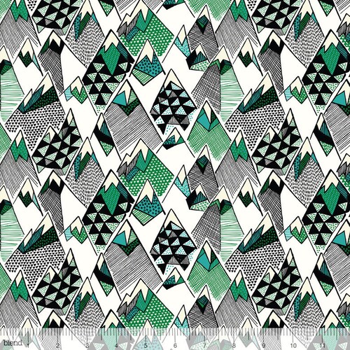 Tree Fabric Solitude by Nouveau Bohemian Forest Cotton | Etsy