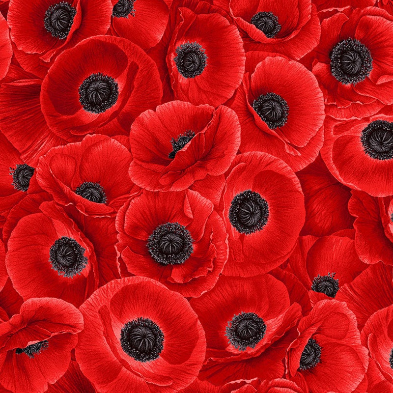 Poppy Fabric - Etsy