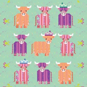 Mini Coos a Highland Cow Quilt Pattern, Art East Quilting Co, AEMC1123 ...