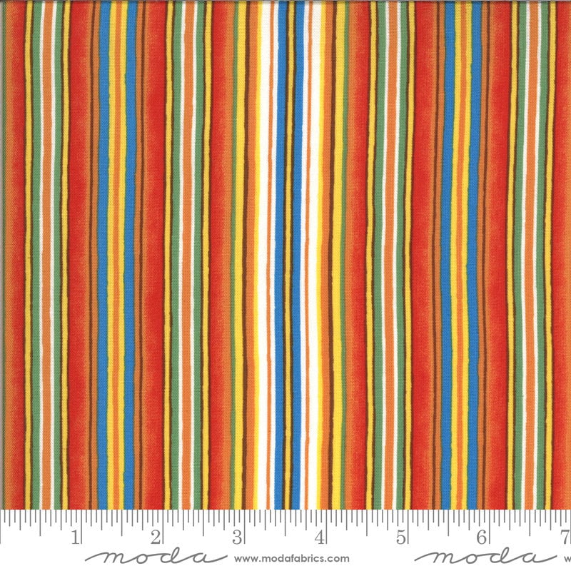 Homegrown Salsa Multi Blue Stripes Fabric Homegrown Salsa | Etsy