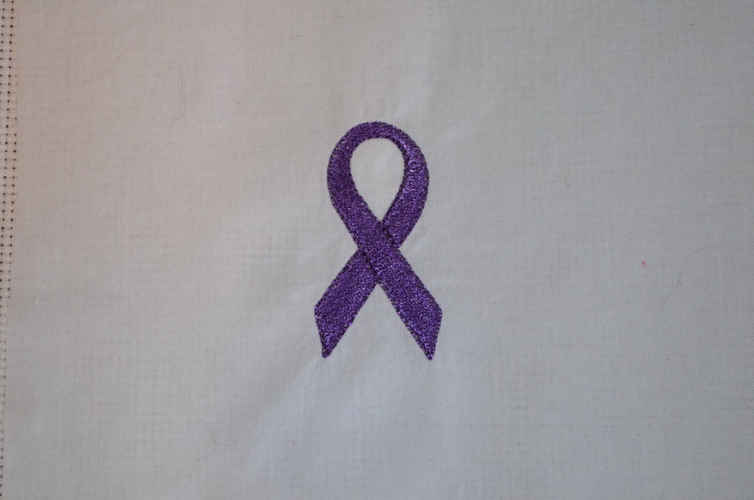 Cancer Ribbon Embroidered Quilt Block - Etsy