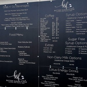 Custom Menu Board + Design Restaurant Cafe Coffee Shop Food Truck ...