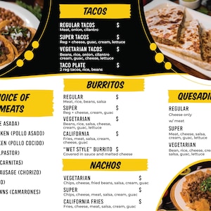 Custom Menu Board + Design Restaurant Cafe Coffee Shop Food Truck ...